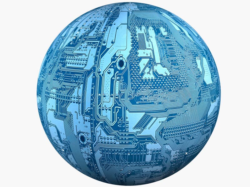 Electronic globe stock photo. Image of modern, diagram - 18632556