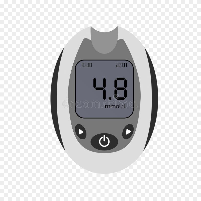 Realistic Glucometer. Vector Stock Vector - Illustration of graphic ...