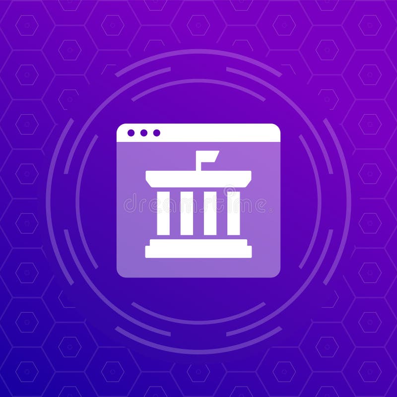 Electronic Government Vector Icon for Web Stock Illustration ...