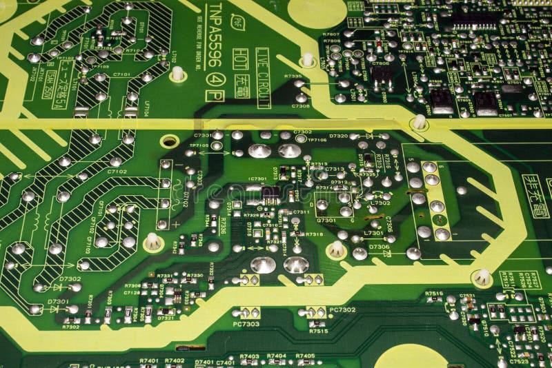 Circuit Board.Electrical Chip.Chip of the Power Supply Unit for a ...