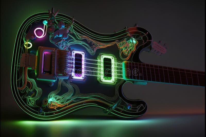 Electronic Guitar, with Built-in Effects and Light Show for Visual ...