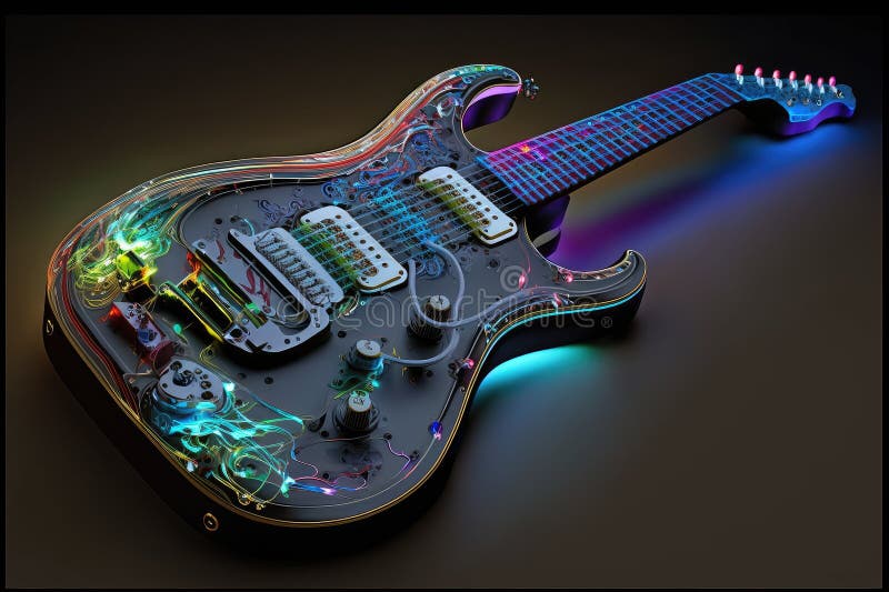Electronic Guitar, with Built-in Effects and Light Show for Visual ...