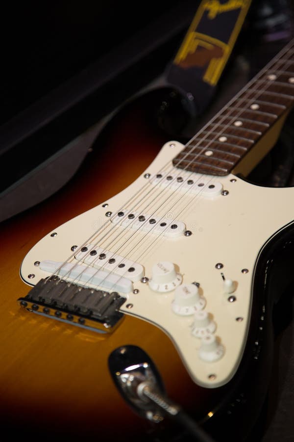 Electronic Guitar at a Rock Concert Stock Photo - Image of icon, active ...