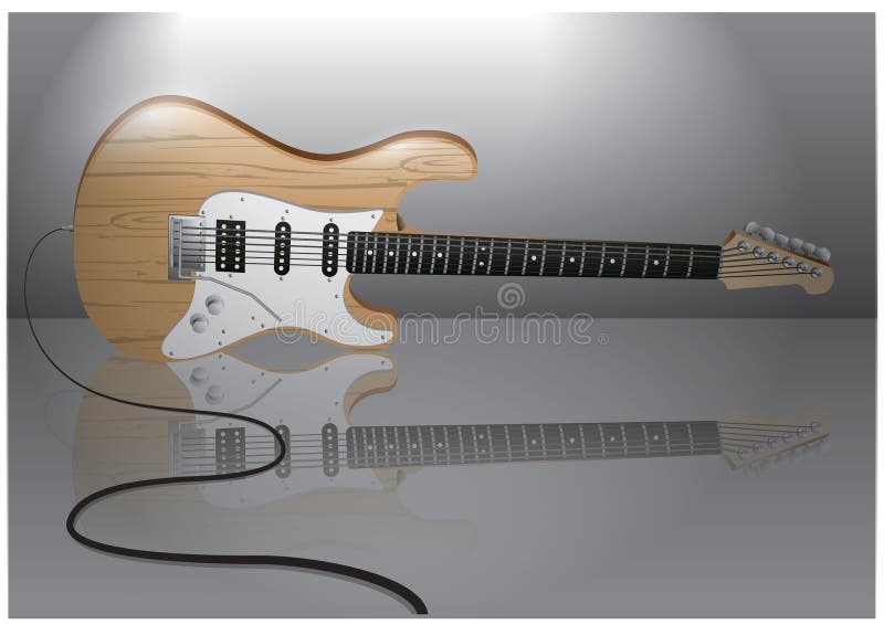 Electronic Guitar. Vector Illustration Decorative Design Stock Vector ...