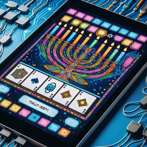 Electronic Hanukkah Card Game a Card Game with a Digital Twist F Stock ...