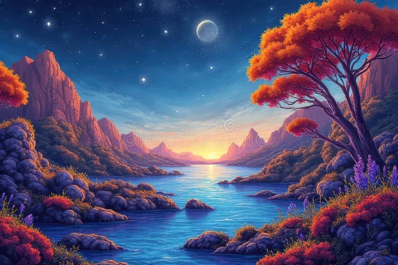 Electronic Harmony S Shimmering Geometric Structure Stock Illustration ...