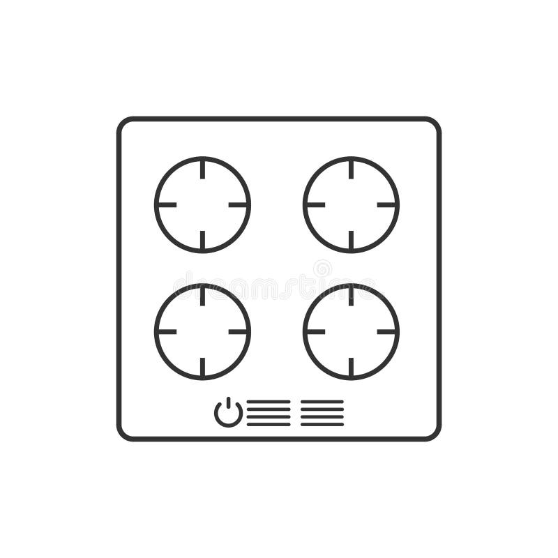 Electronic Hob Icon. Vector Illustration, Flat Design Stock ...