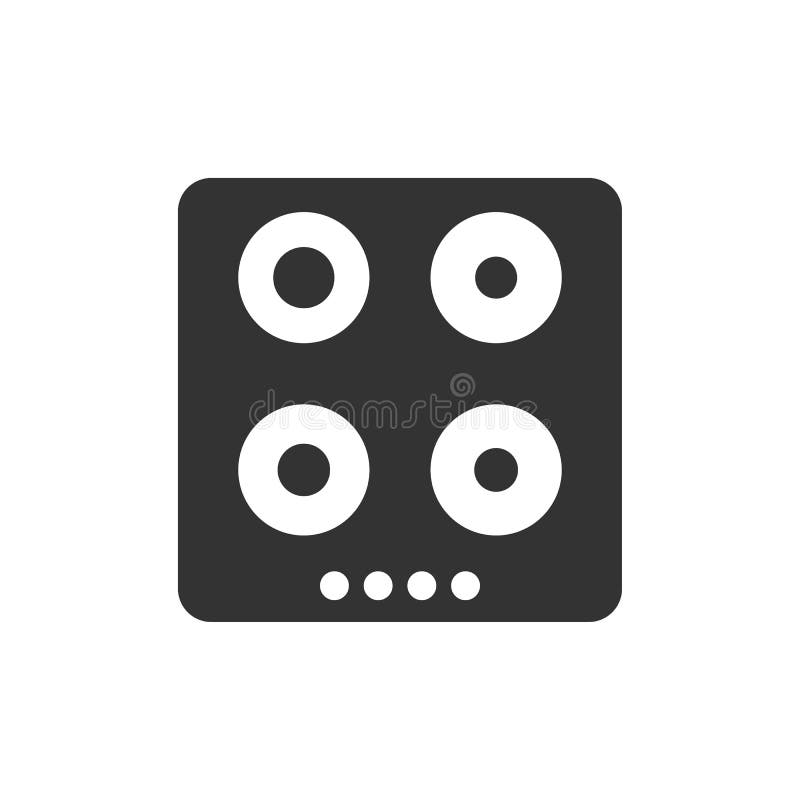 Electronic Hob Icon. Vector Illustration, Flat Design Stock ...