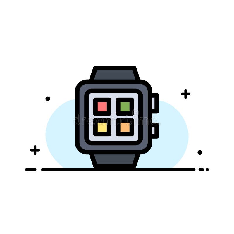 Smart Watch, Smartwatch, Watch, Apple, Android Logo Design. Blue Stock ...