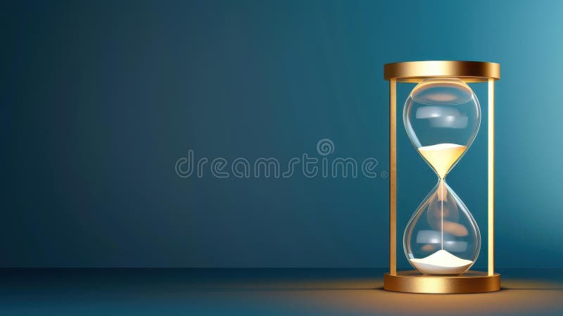 An Electronic Hourglass Design Featuring a Sleek Blue Background ...
