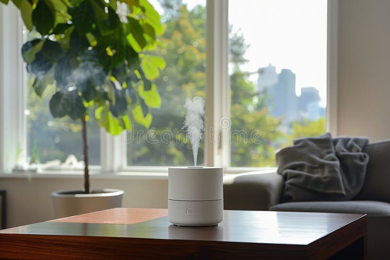 Electronic Humidifier on the Table in the Room, Generative Ai Stock ...