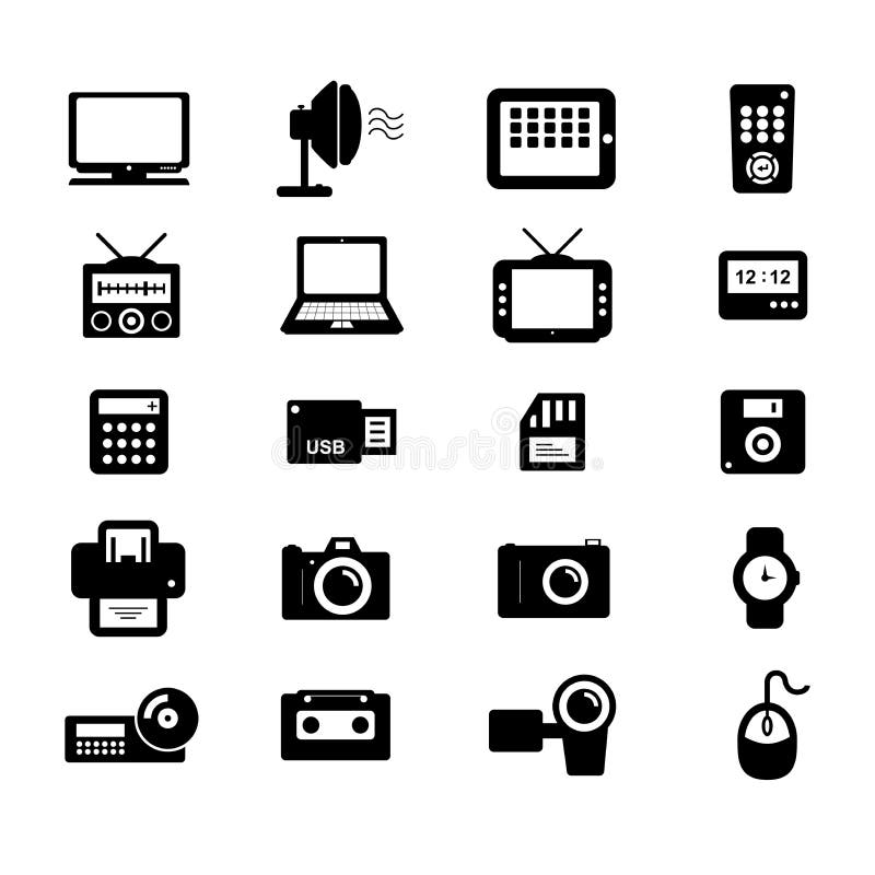Electronic Icon stock vector. Illustration of equipment - 29834819