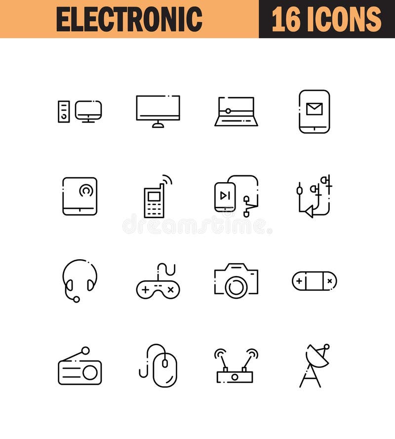 Electronic flat icon stock vector. Illustration of broadcasting - 84831037