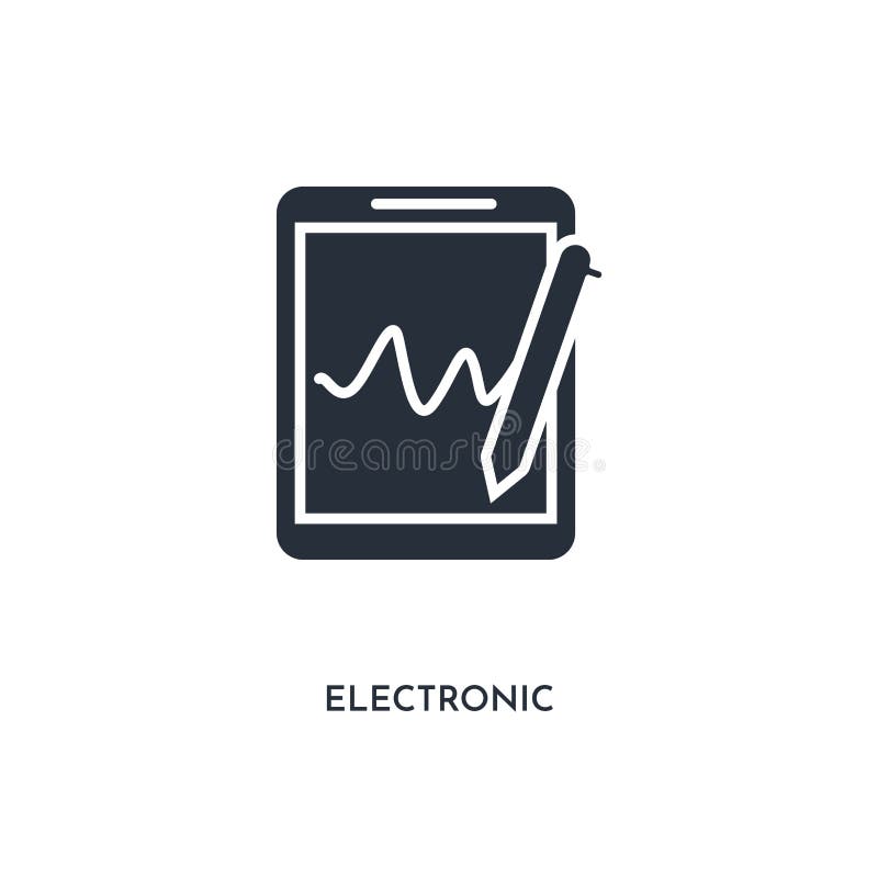 Electronic Icon. Simple Element Illustration. Isolated Trendy Filled ...