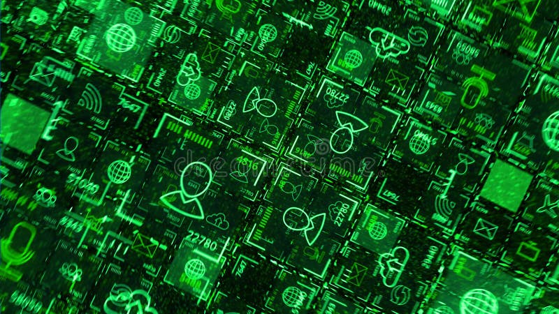 Electronic Icons with Images. Animation. Information Icons with Images ...