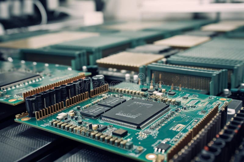 Electronic Industry. Production of Microcircuits Stock Illustration ...