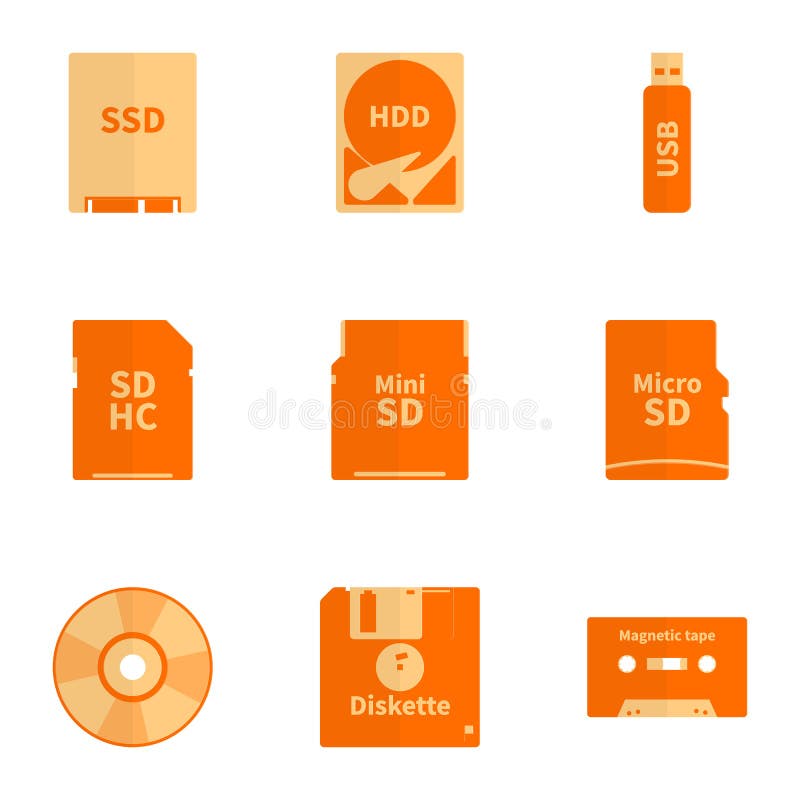 Electronic Information Carriers Stock Vector - Illustration of ...