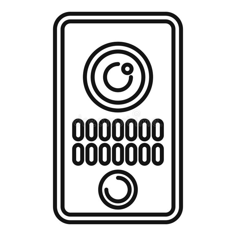 Electronic Intercom System with Camera and Keypad for Secure Access Control Stock Illustration ...