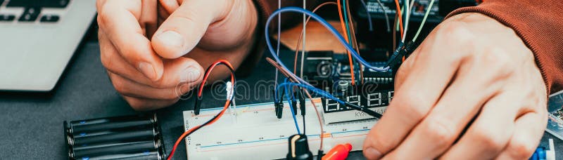 Electronic Invention Male Engineer Digital Device Stock Photo - Image ...