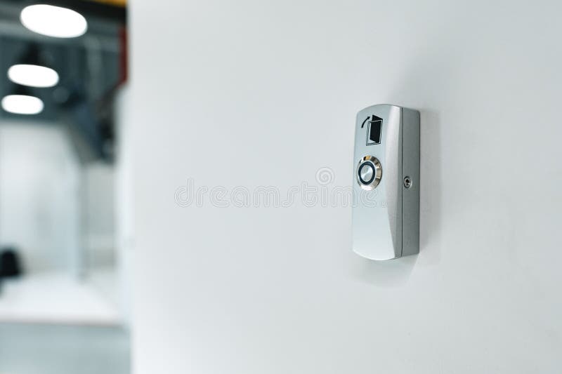 Electronic Key Access System Door Lock on the Wall. Stock Photo - Image ...