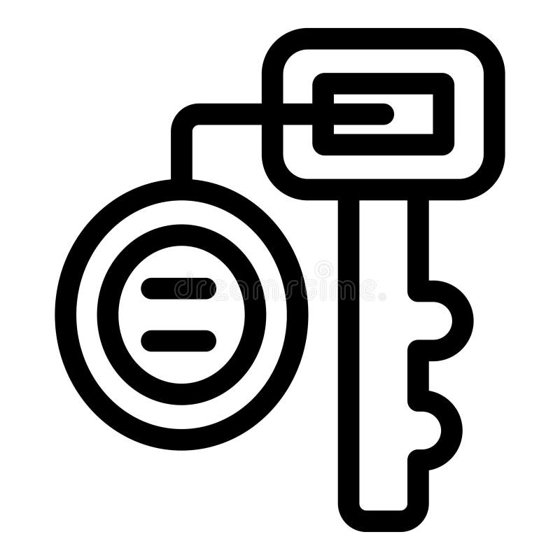 Electronic Key Connected To Wireless Round Keypad Access System Stock Illustration ...