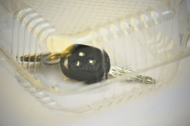 Electronic Key Inside Transparent Box. Stock Image - Image of access ...