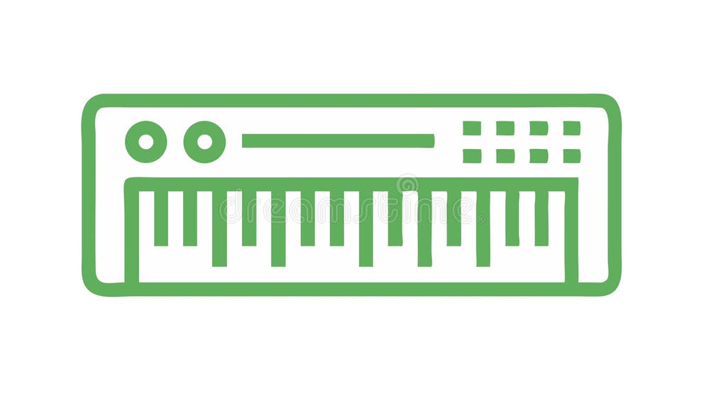 Electronic Keyboard or Synthesizer Level Meter Music UI, Vector Design ...
