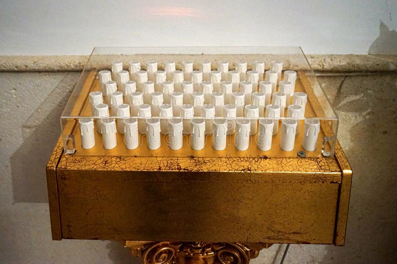 Electronic Lamp Holder for Churches Stock Image - Image of signs ...