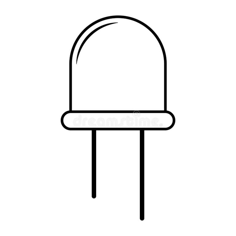 Electronic LED Component Symbol for Circuit Design and Engineering ...