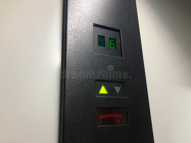 Electronic Led Elevator Display Showing the Lift Moving Up To the Sixth ...