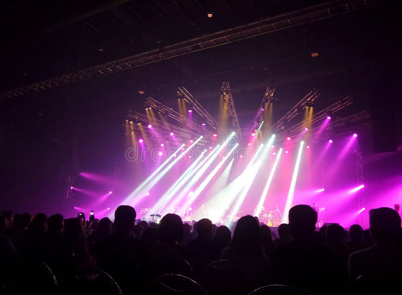 Electronic Light in a Concert Stock Image - Image of bright, faordf ...