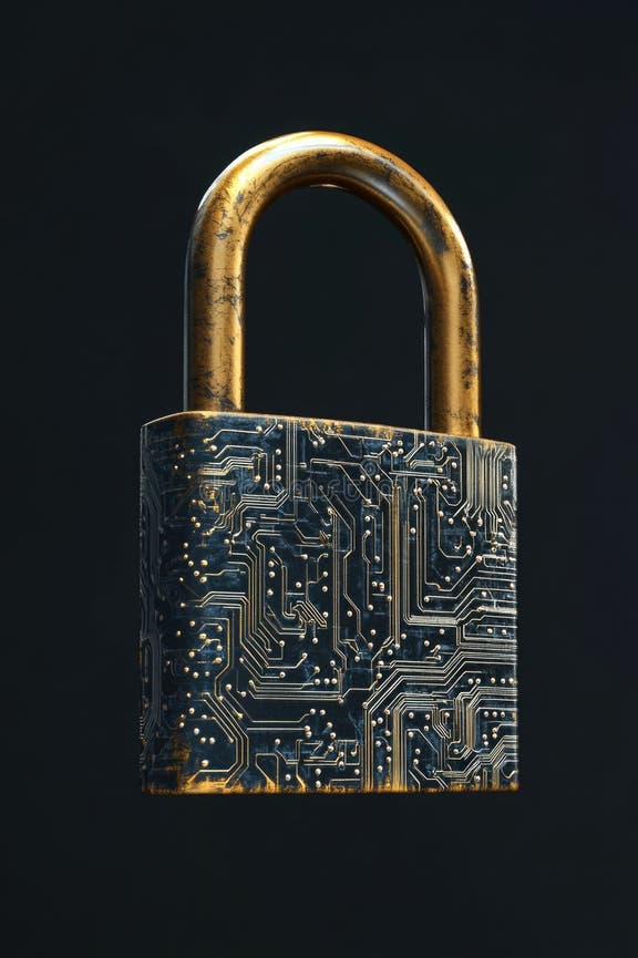 Electronic Lock with Circuit Stock Photo - Image of cyber, control ...