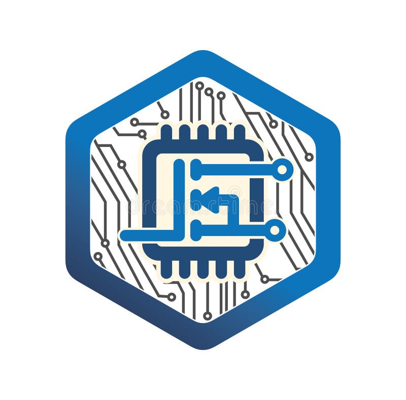 Electronic Logo Design Illustration Stock Vector - Illustration of ...