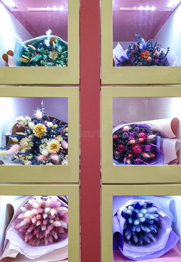 Electronic Machine for Selling Fresh Flowers Stock Photo - Image of ...