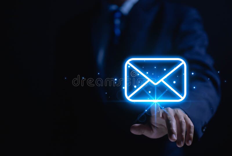 Electronic Mail Concept is Online Communication on the Internet Network ...