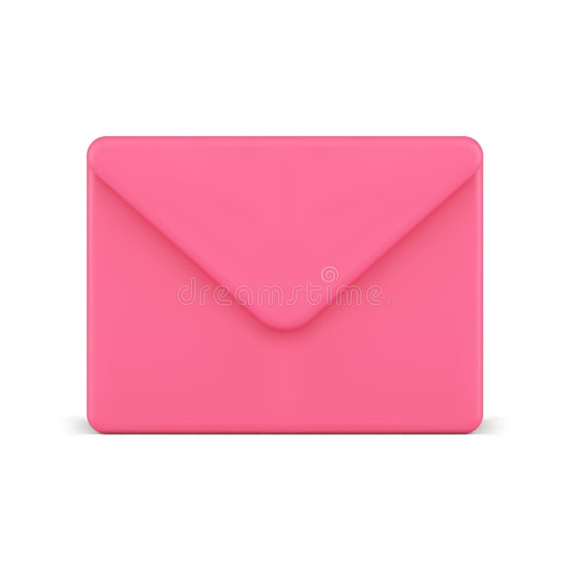 Electronic Mail Pink Paper Envelope Incoming Message Web Notification ...