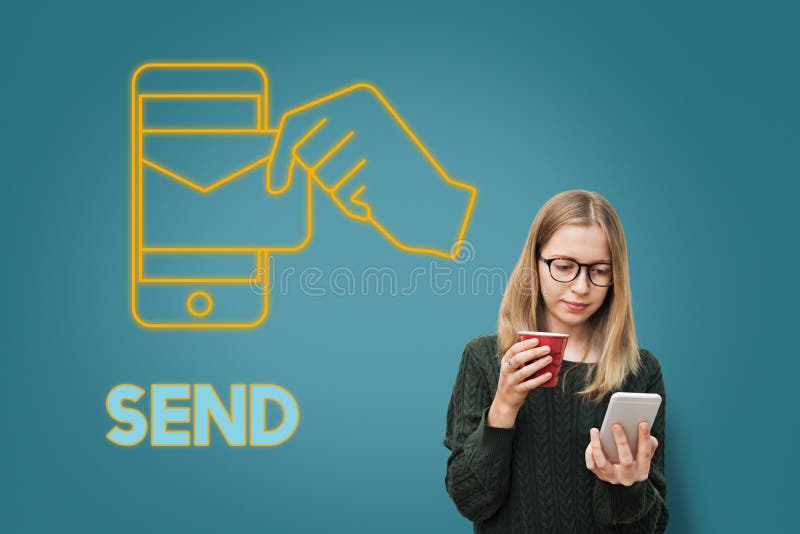 Electronic Mail Technology Email Graphic Concept Stock Image - Image of ...