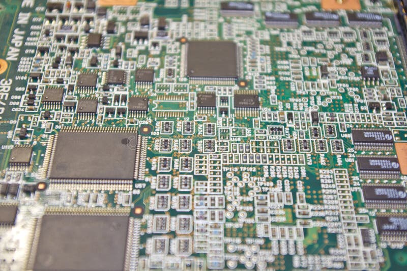 Electronic Main Board Close-up Stock Photo - Image of components, board ...