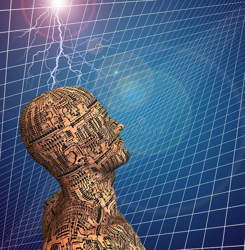 Tecnology man background stock vector. Illustration of data - 16675908