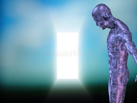 Electronic man stock illustration. Illustration of idea - 22887859