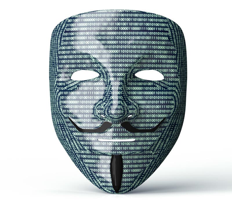 Electronic Mask of a Computer Hacker Editorial Photo - Illustration of ...