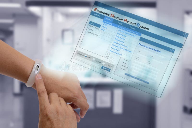 Electronic Medical Record Technology. Stock Image - Image of patient ...