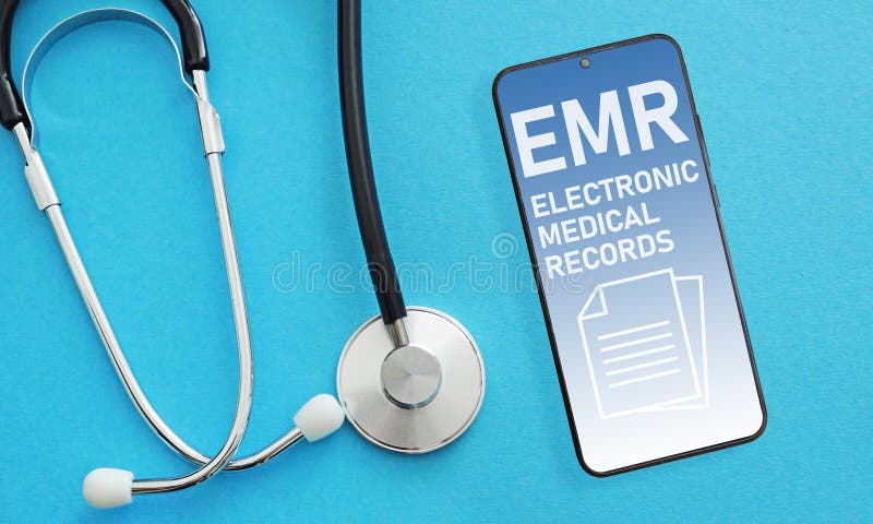 Electronic Medical Records EMR are Shown Using the Text Stock Photo ... Electronic Medical Records EMR are Shown Using the Text Stock Photo ...