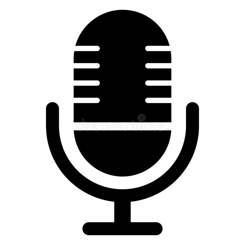 Electronic Mic, Input Device Line Style Vector Icon Which Can Easily ...
