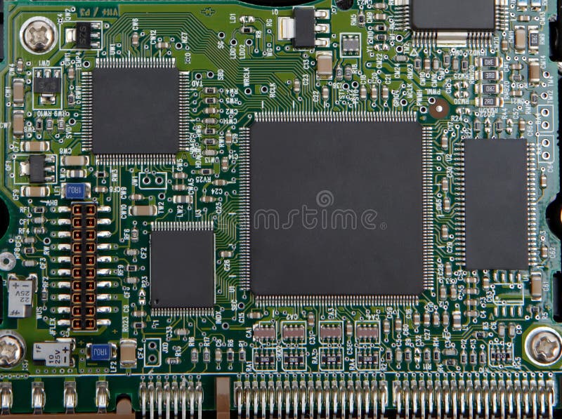 Electronic microchip stock image. Image of green, processor - 5323487