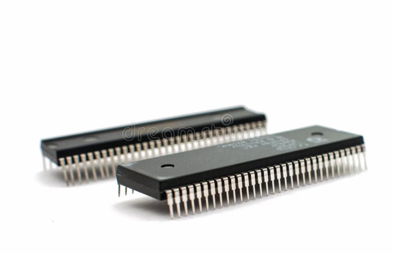 Electronic microchips stock photo. Image of metal, black - 43507360