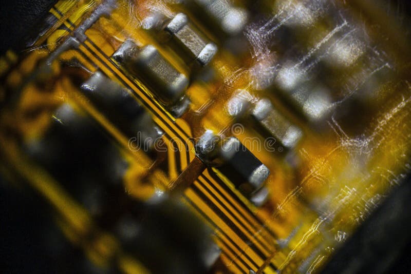 Electronic Microcircuit and Cable Inside Mobile Phone Stock Photo ...