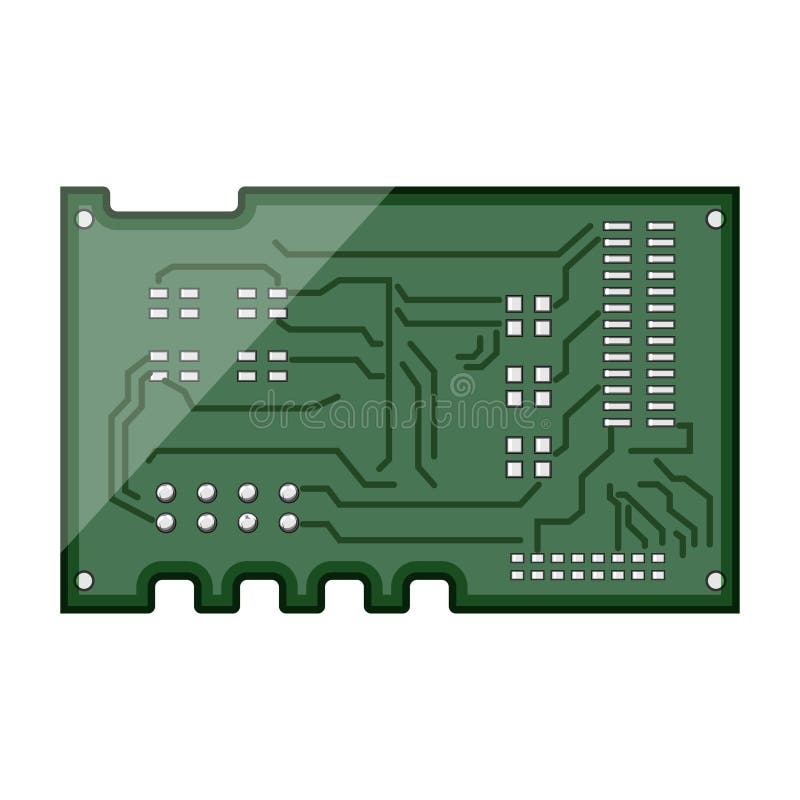 Electronic Microcontroller Cartoon Vector Illustration Stock ...