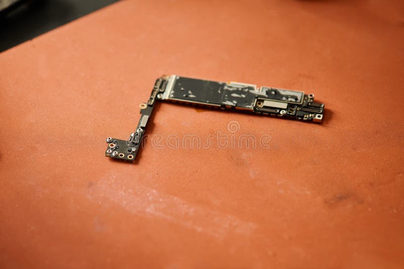 Electronic Microscheme of Broken Electronic Device Stock Photo - Image ...