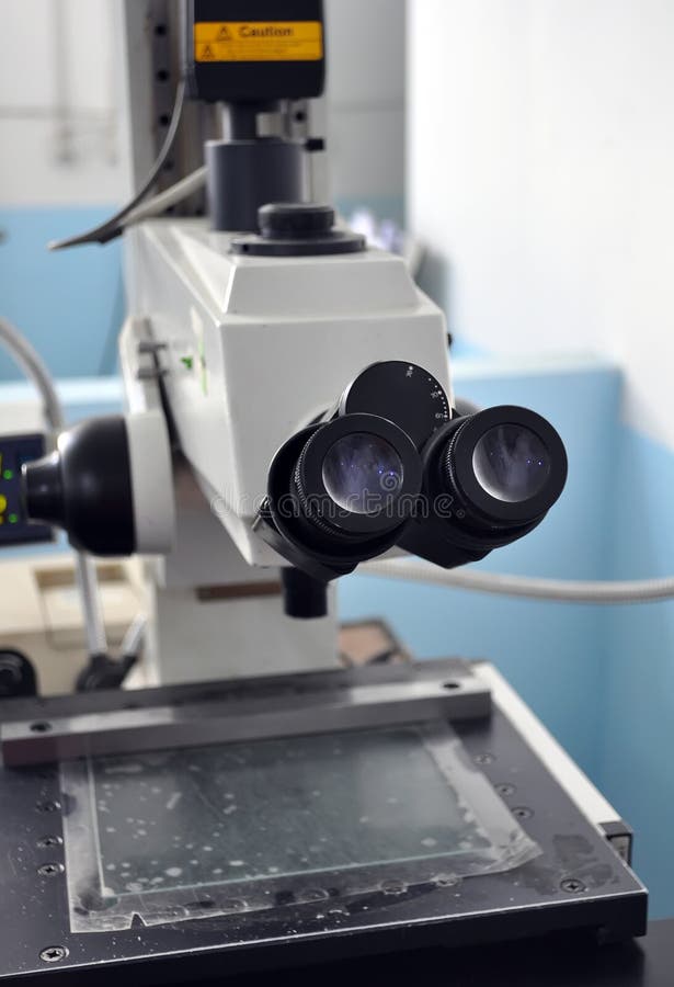 Electronic microscope stock photo. Image of development - 17500896